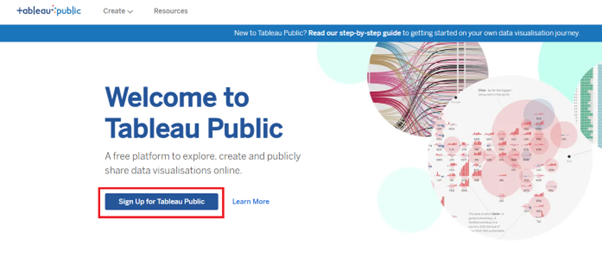 On the Create your Tableau Account page, fill inthe registration details and click Create ...