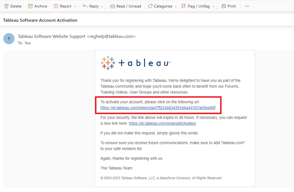 After you click the activation URL, you are redirected to the Welcome ...